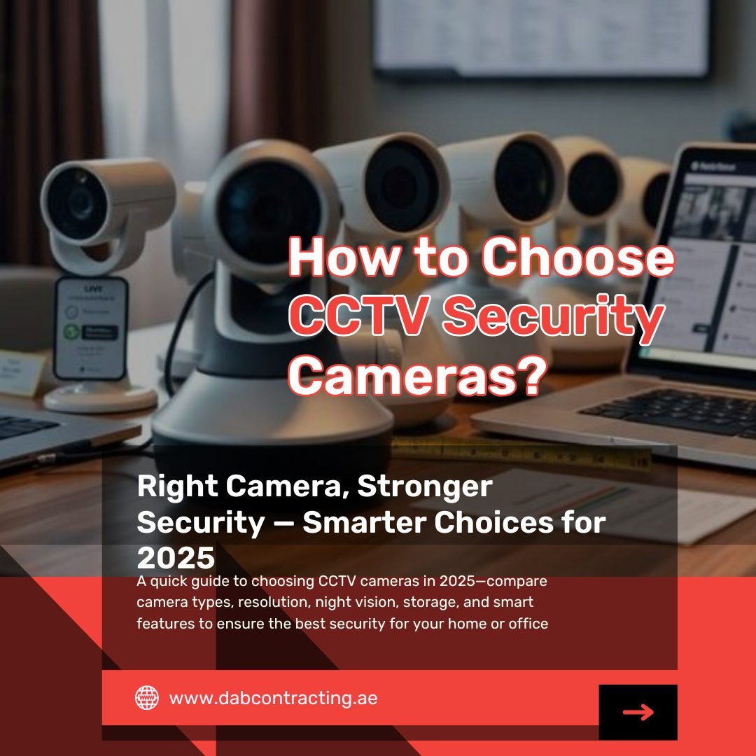 How to Choose CCTV Security Cameras? - DAB Smart Solutions LLC